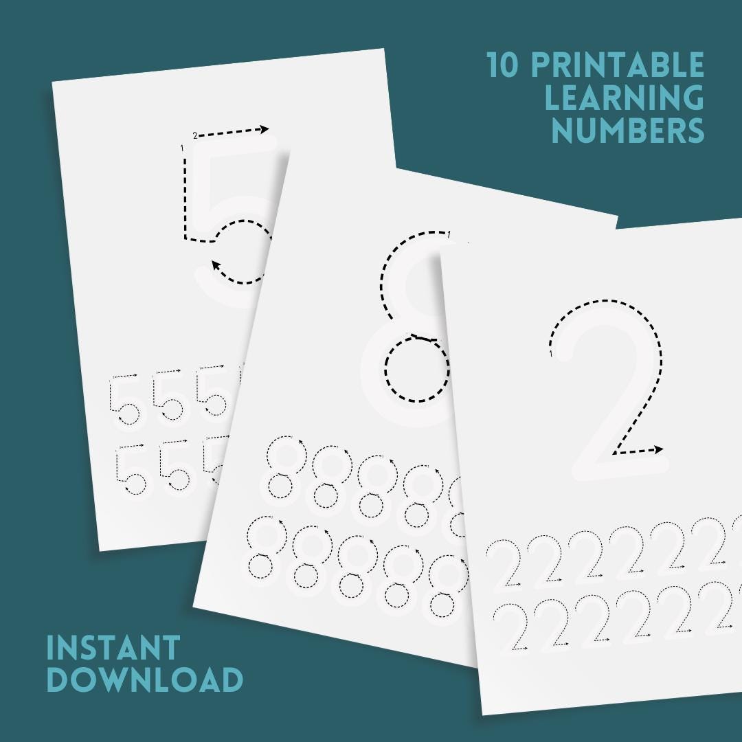 Printable Coloring Pages - Learn Numbers 1 to 10 Fun & Educational ...