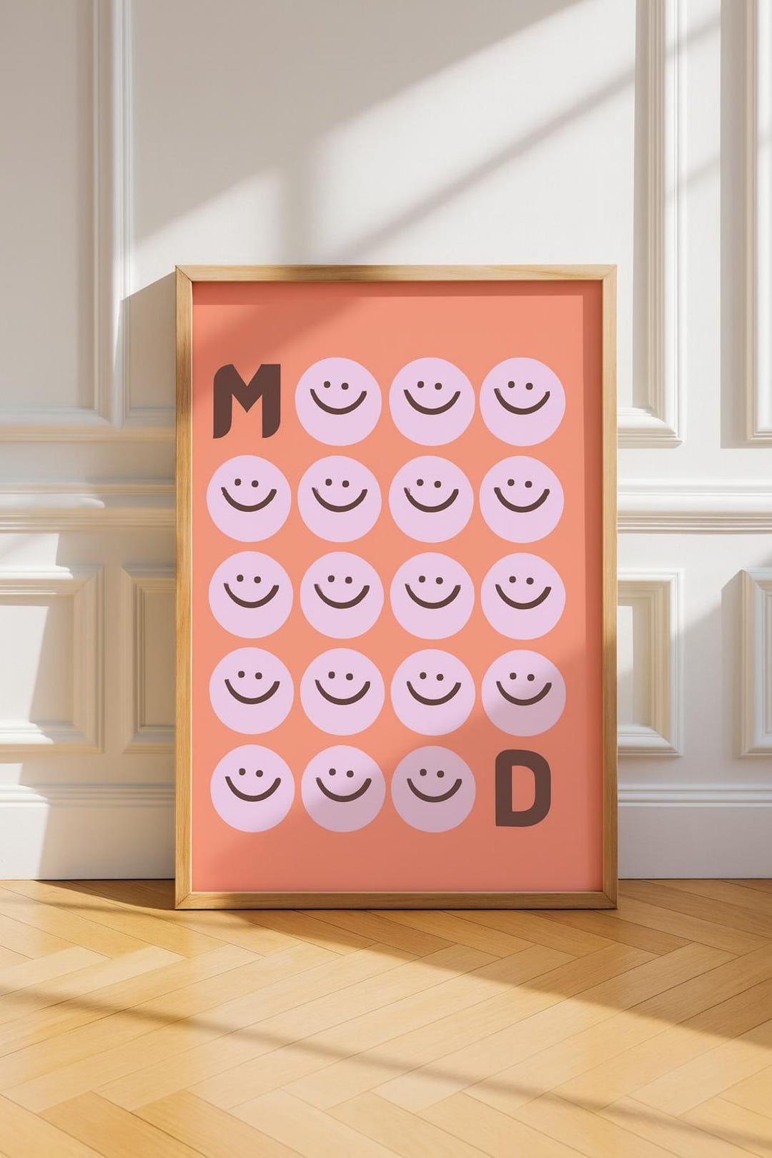 Minimalist Smiley Face Mood Printable Wall Art Pop Art Fun Colors - Etsy