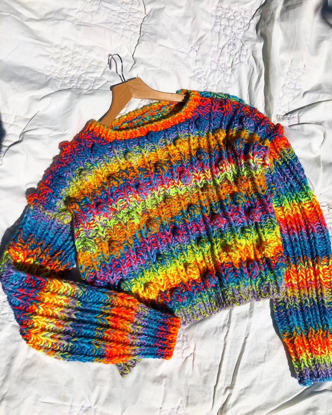Hand Knitting Pattern - Oh My Bobble! Jumper - Etsy
