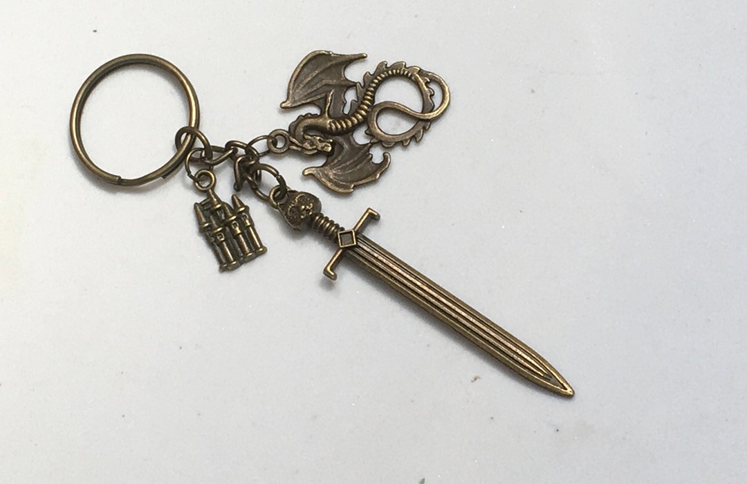 Slay the Dragon Keychain - Etsy