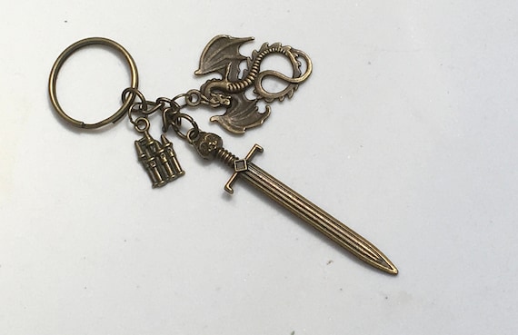 Slay the Dragon Keychain - Etsy