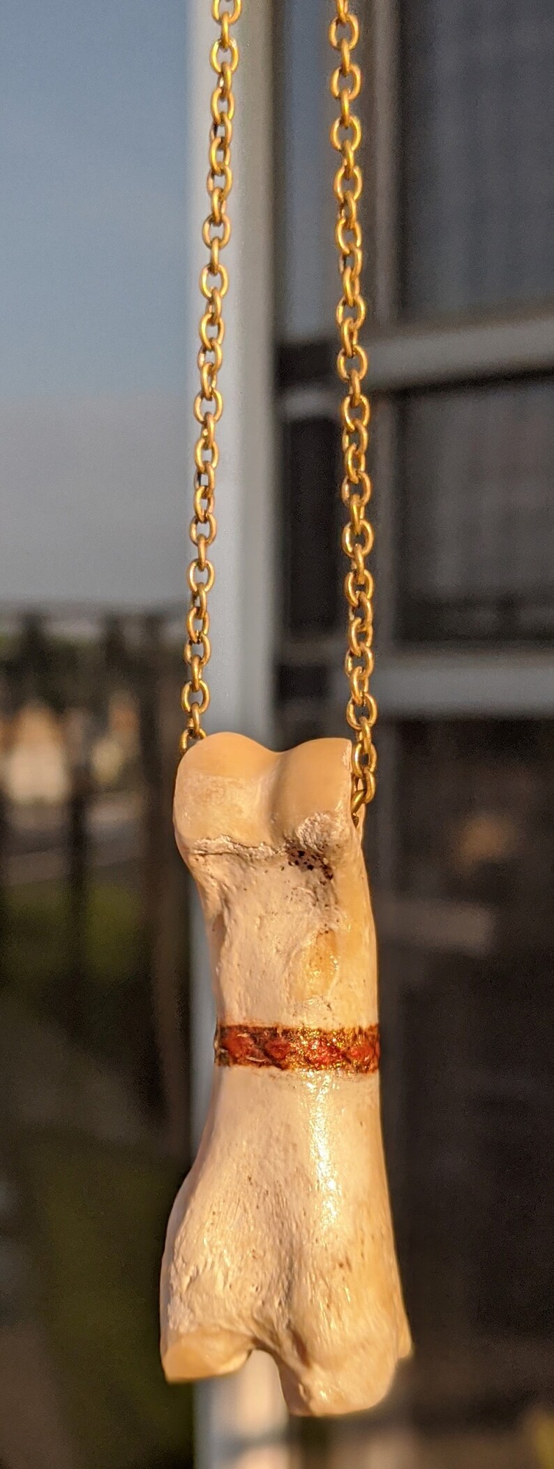 Ouroboros Knuckle Bone Necklace Small Real Humanely - Etsy.de