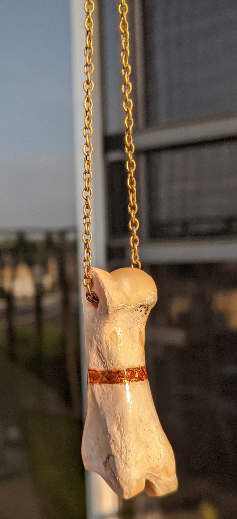 Ouroboros Knuckle Bone Necklace Small Real Humanely - Etsy.de