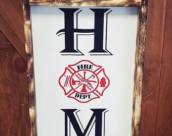 Firefighter Home Sign - Etsy