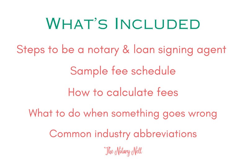 Notary & Loan Signing Agent Guide: Business Start-up (digital Guide) - Etsy