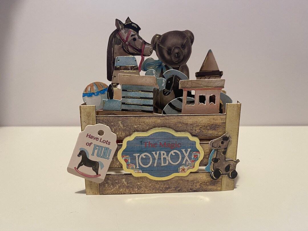 Toy Box Pop up Crate Card - Etsy
