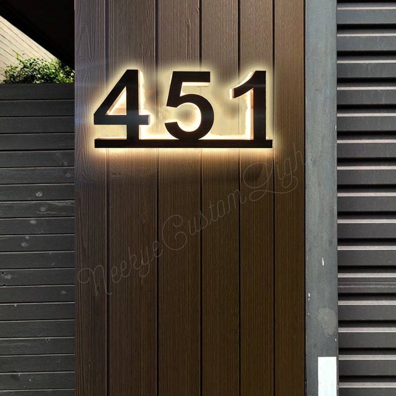 Lighted House Numbers - Etsy