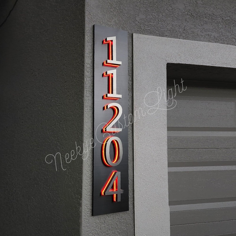Vertical Address Plaque - Etsy