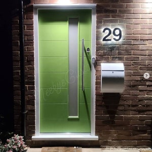 Custom Metal Illuminated Led House Number Light Outdoor Waterproof Home ...