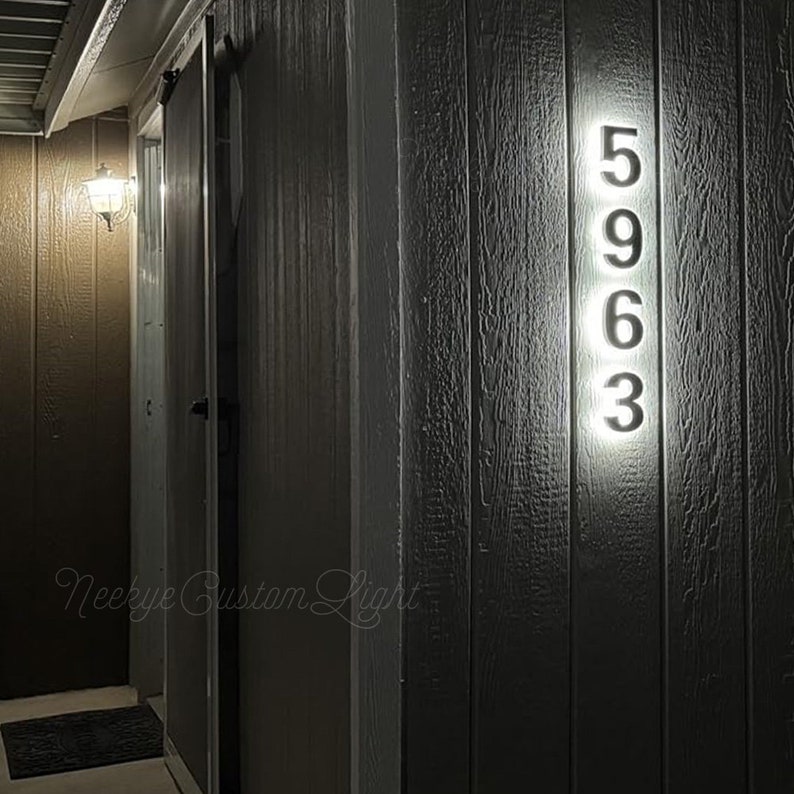 LED Backlit House Number/customizable Address Letter Sign for Font ...