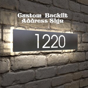 Custom House Number Sign Personalized Modern Address Sign for Outdoor ...