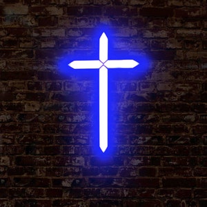 Luminous Cross Sign,night Light,light Box Sign,cross Light Box,christ ...