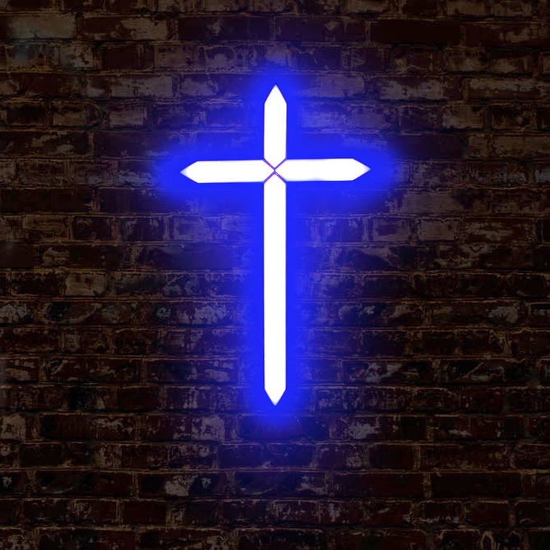 Luminous Cross Sign,night Light,light Box Sign,cross Light Box,christ ...