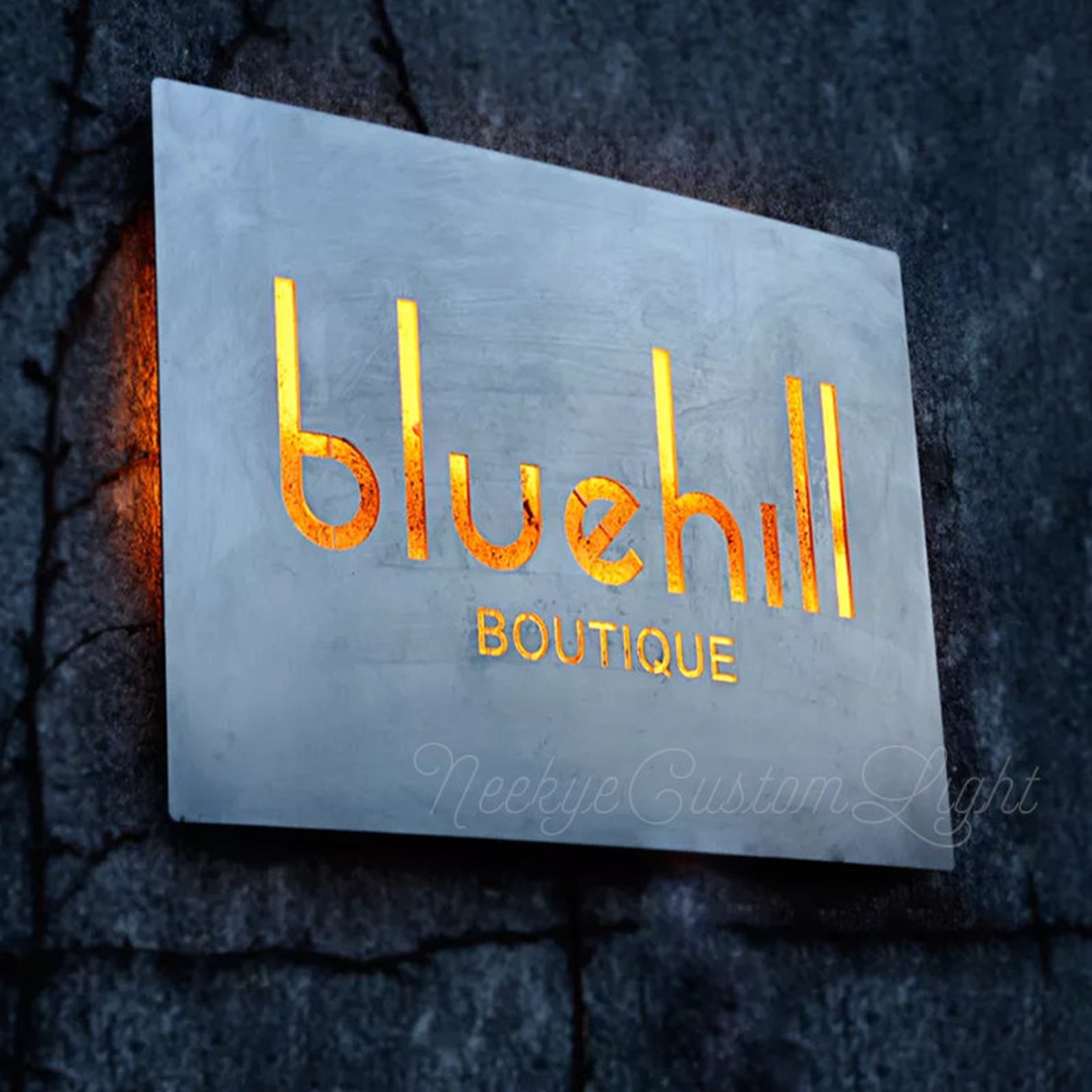 Custom Hollow Out Stainless Steel Laser Cut LED Back-lit Sign丨 ...