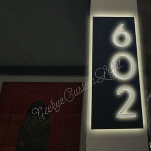 Custom LED House Numbers for House Street Farm,personalized Illuminated ...