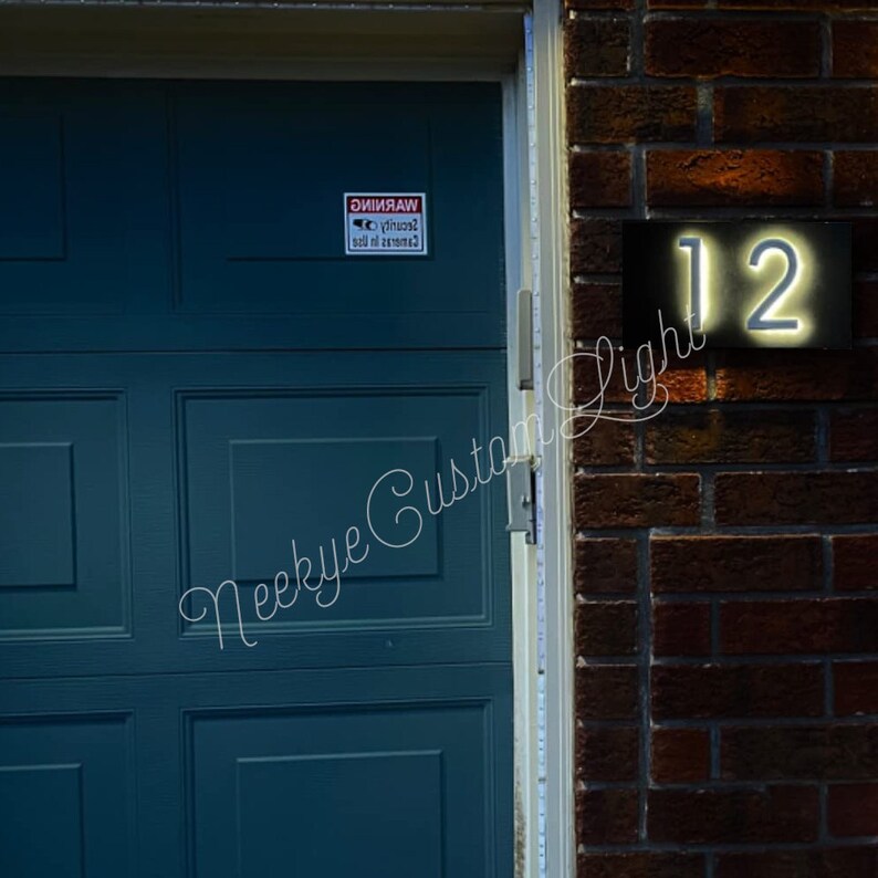 LED Custom Modern House Numbers Stainless Steel - Etsy