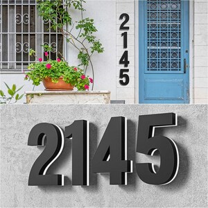 Lighted House Number,backlit Floating LED Lighted Outdoor Large Address ...