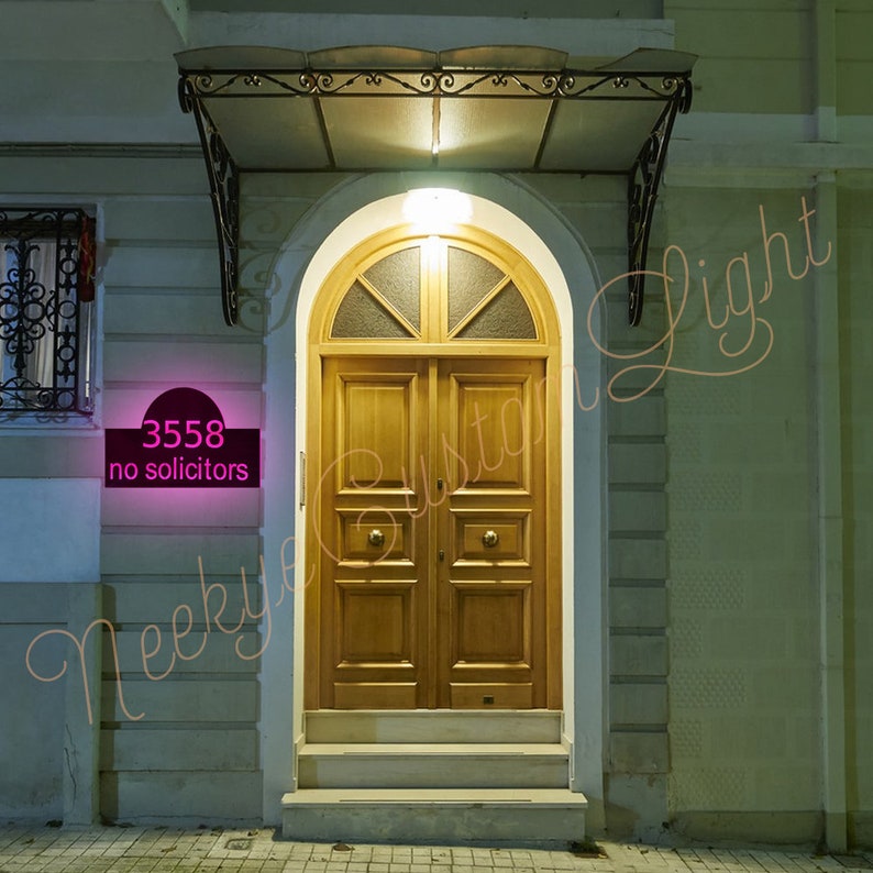 Custom House Number Sign丨 Modern LED Number Box丨personalized - Etsy