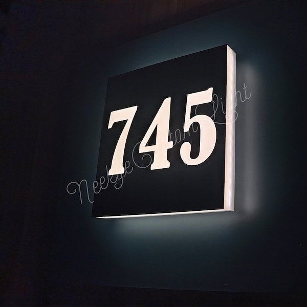 Lit House Numbers - Etsy