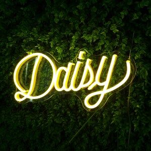 Daisy Name Sign Custom Name Neon Sign Wedding Party Customize LED Neon ...