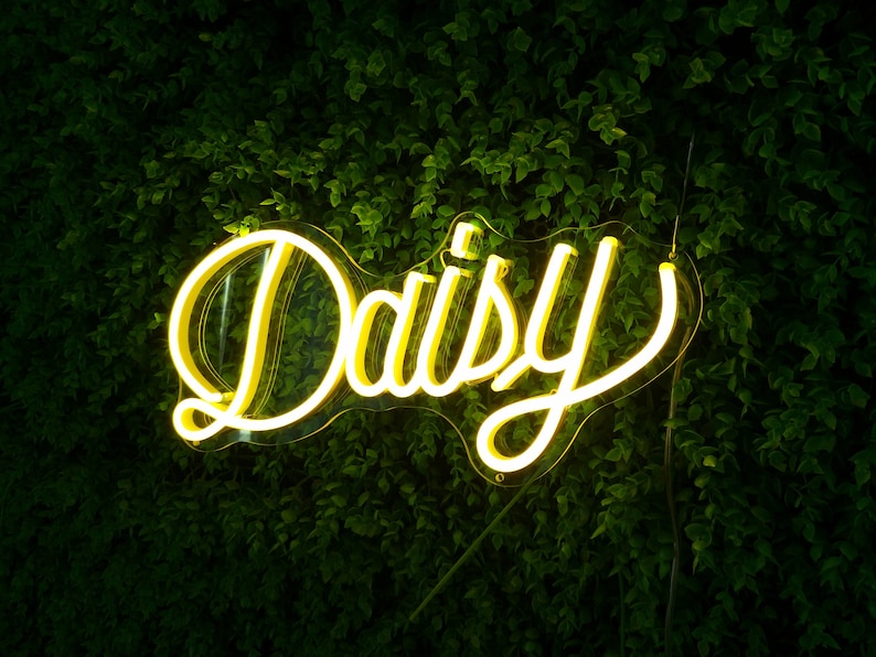 Daisy Name Sign Custom Name Neon Sign Wedding Party Customize - Etsy