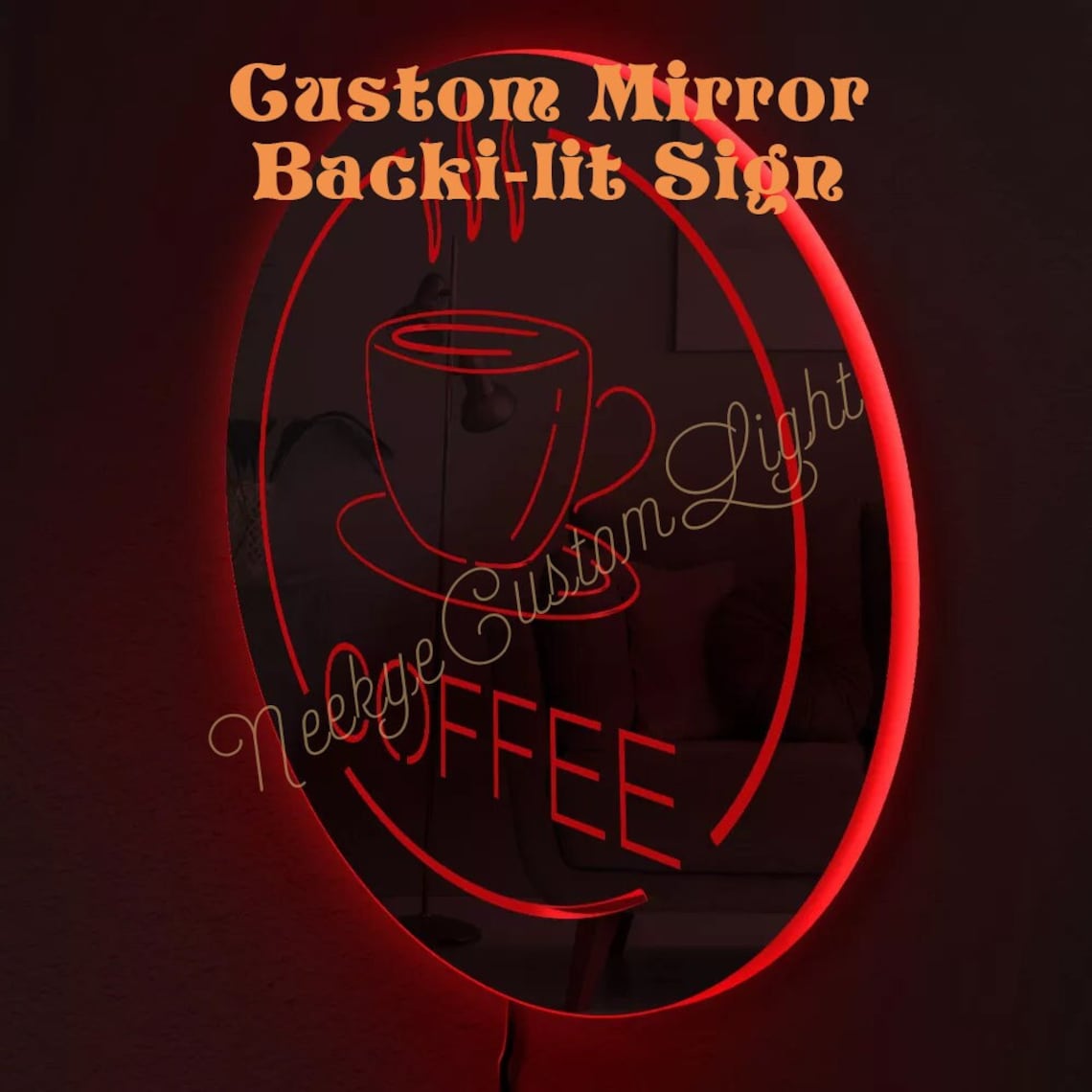 Custom Mirror Sign of Any Logo/patternselfie Mirrorshop LED - Etsy
