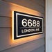 Custom Illuminated LED House Sign丨modern LED House Number丨vertical ...