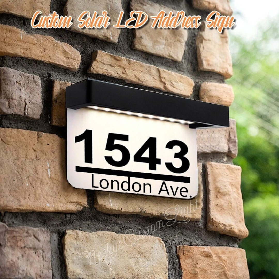 House Numbers for Outside, Custom Address Numbers for Home,solar ...