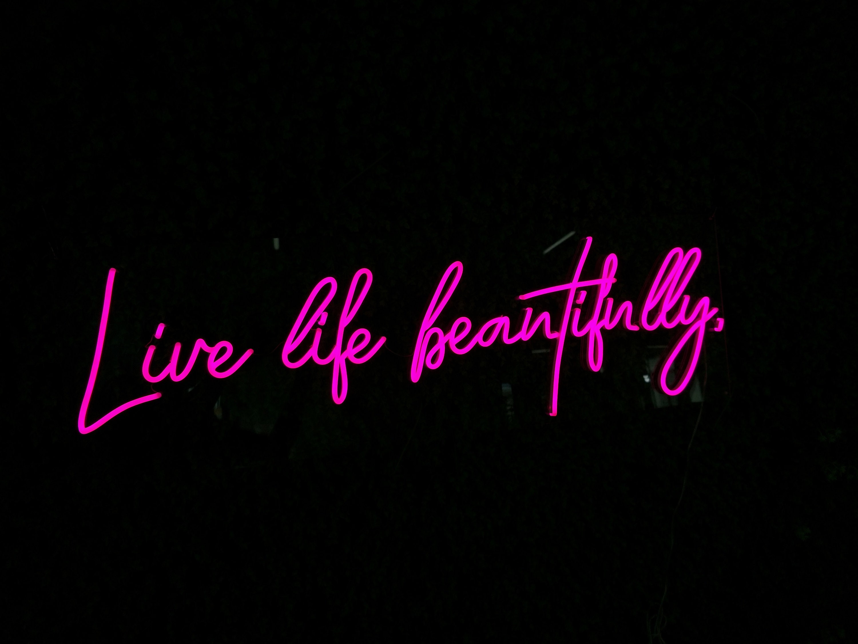 Live Life Beautiful Custom Neon Sign on Stock Neon Light - Etsy