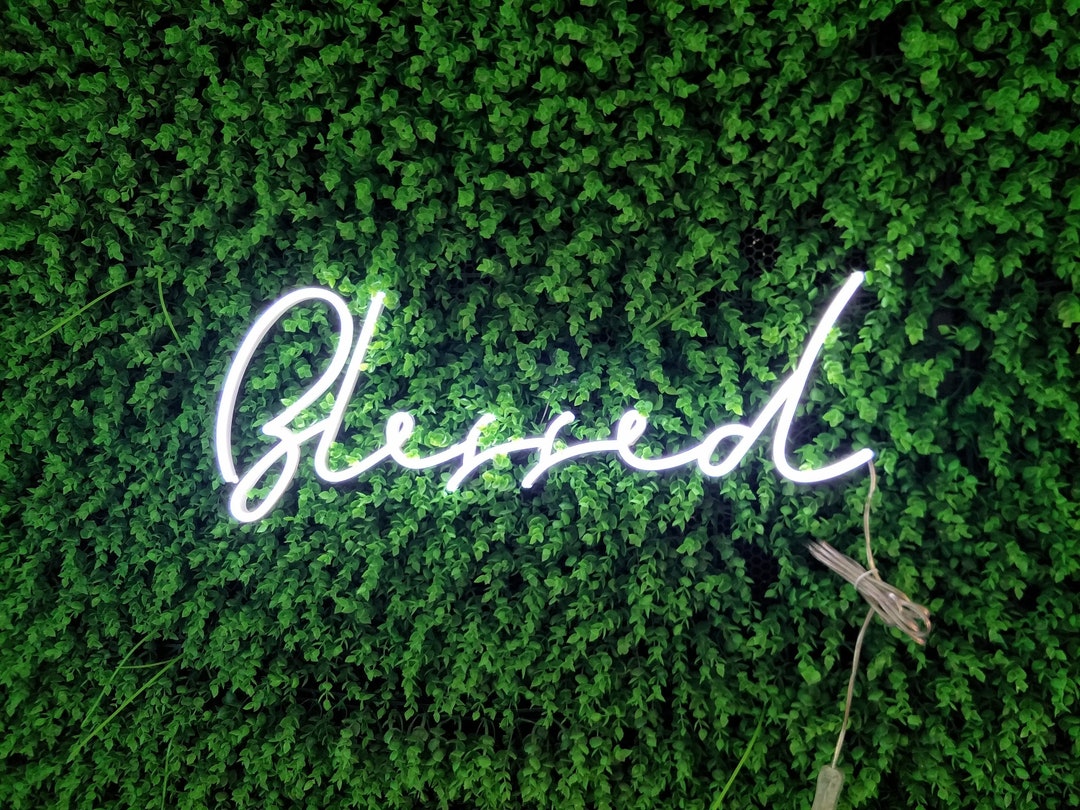 Blessed Custom Neon Sign Party Neon Light Name Sign Flex LED Text Neon ...