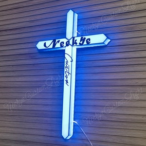 Custom LED Cross Sign Light Box Sign丨religious Wall Decoration With ...