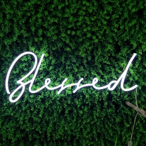 Blessed Custom Neon Sign Party Neon Light Name Sign Flex LED Text Neon ...
