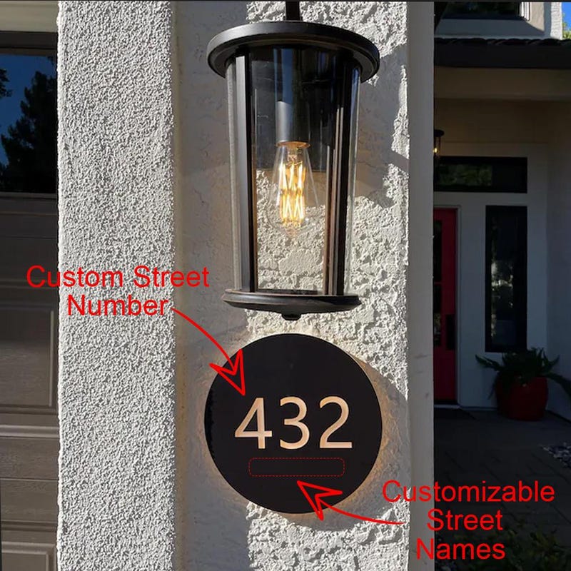 Modern Backlit House Numbers - Etsy