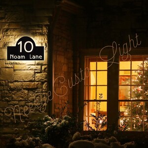 Custom House Number Sign丨 Modern LED Number Box丨personalized LED ...