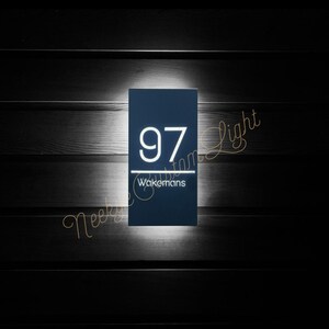 Custom House Number Sign丨led Number Modern Address Plaque Light Box丨 ...