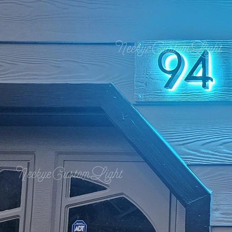 LED Backlit House Number/customizable Address Letter Sign for Font ...