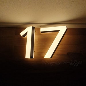 LED Custom House Numbers,address Sign for House,led Lighted House ...