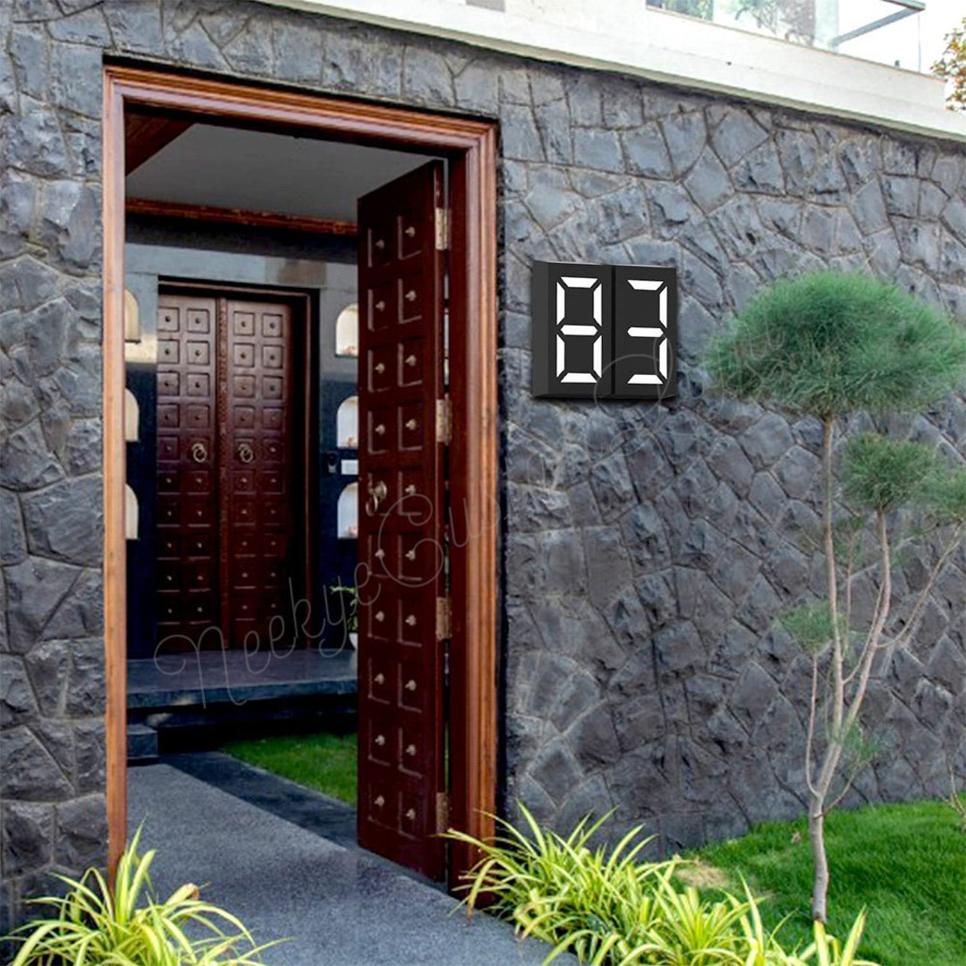 Solar House Numbers Light, Outdoor DIY Solar Address Sign, LED House ...