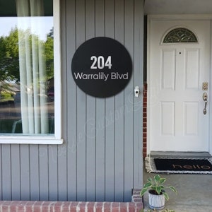 Custom LED Back-lit Lighted House Number Sign Hollow Stainless Steel ...