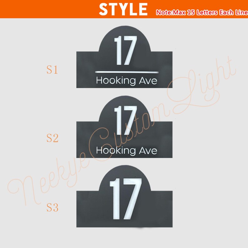 Custom House Number Sign丨 Modern LED Number Box丨personalized - Etsy