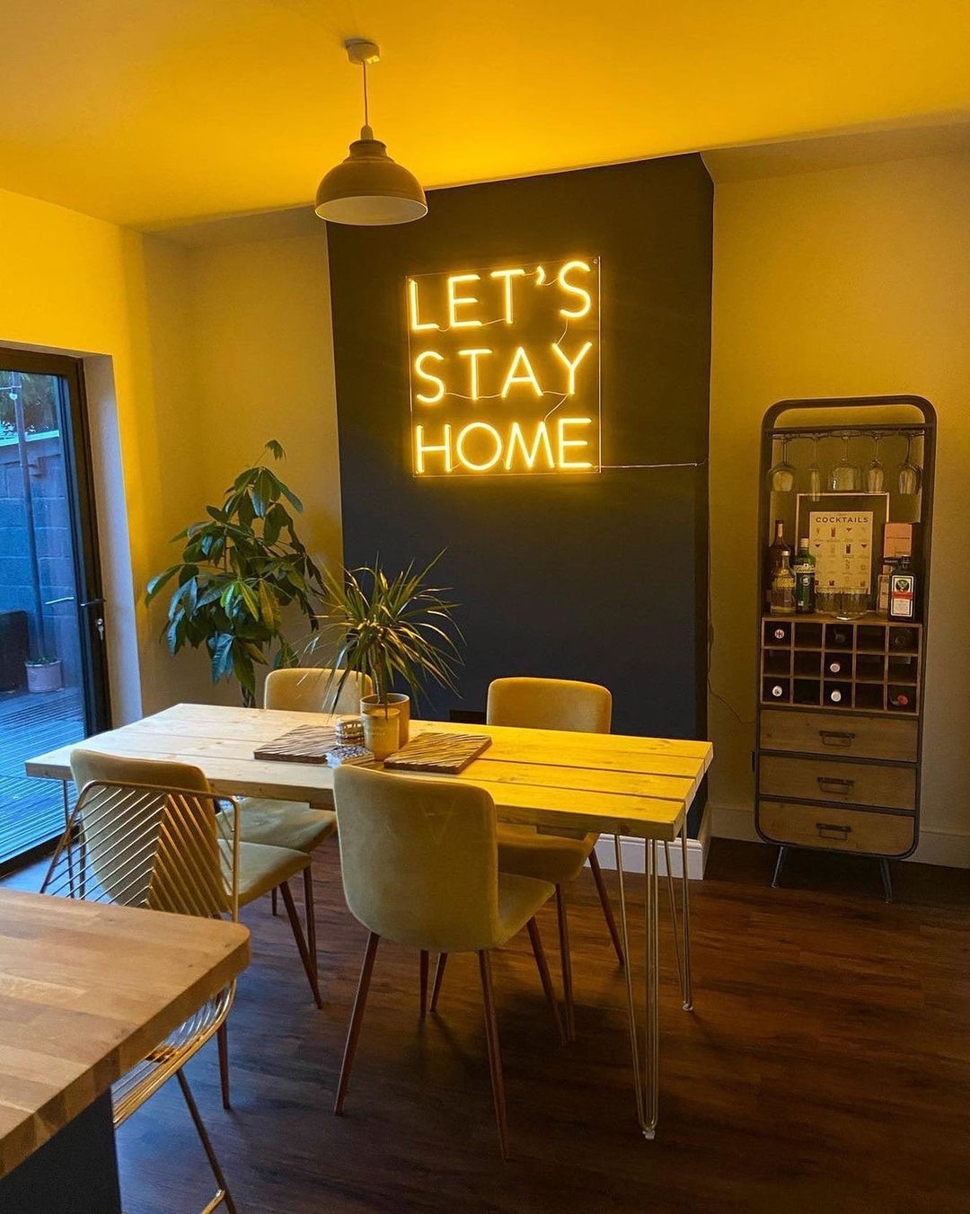 LET'S STAY HOME Custom Neon Sign Flex Led Neon Light Sign Led Logo Home ...