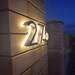Custom Metal Illuminated Led House Number Light Outdoor - Etsy