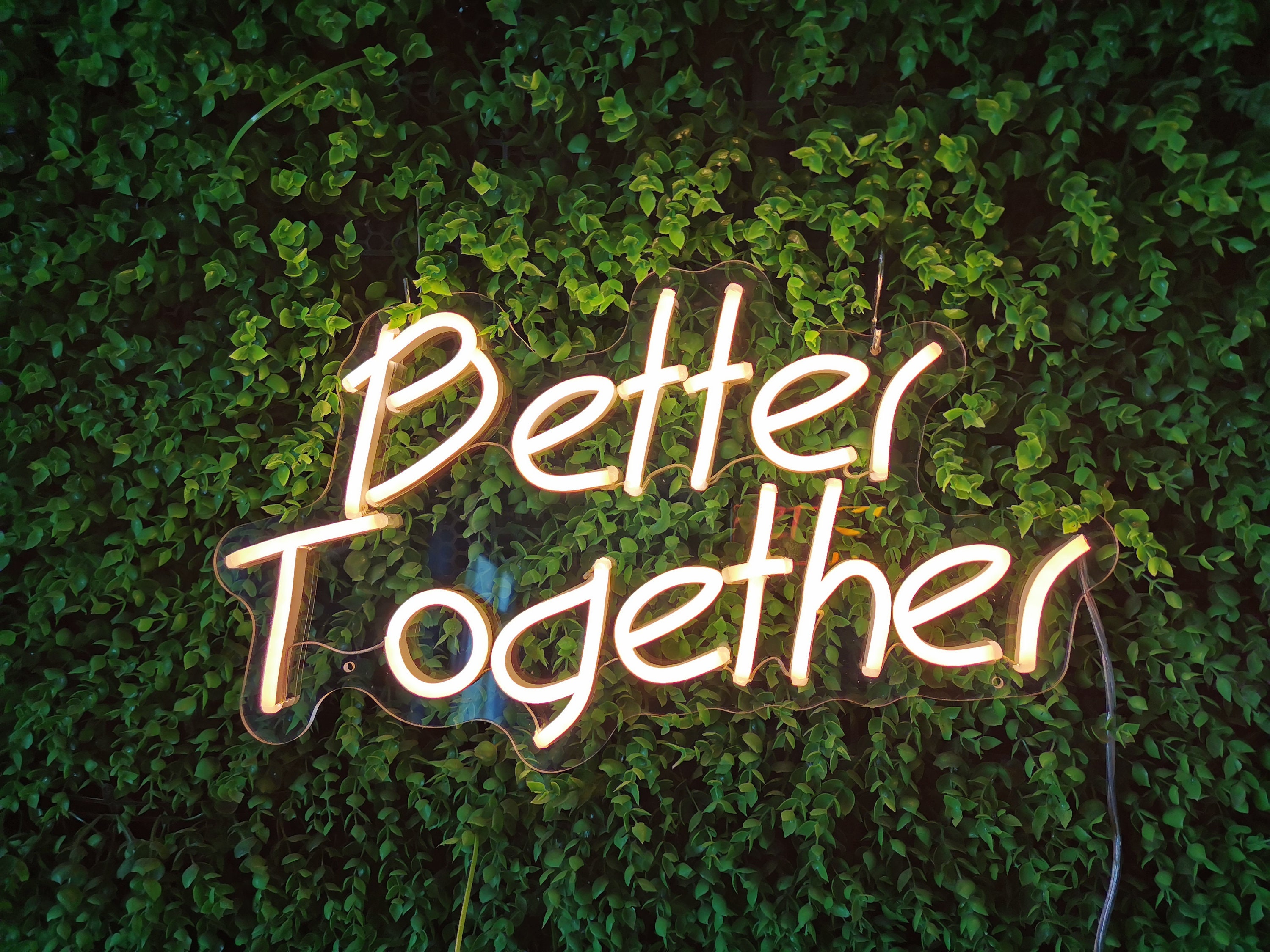 Better Together Neon Sign Flex Led Text Neon Light Sign Led | Etsy