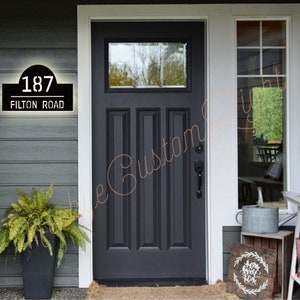 Custom House Number Sign丨 Modern LED Number Box丨personalized LED ...