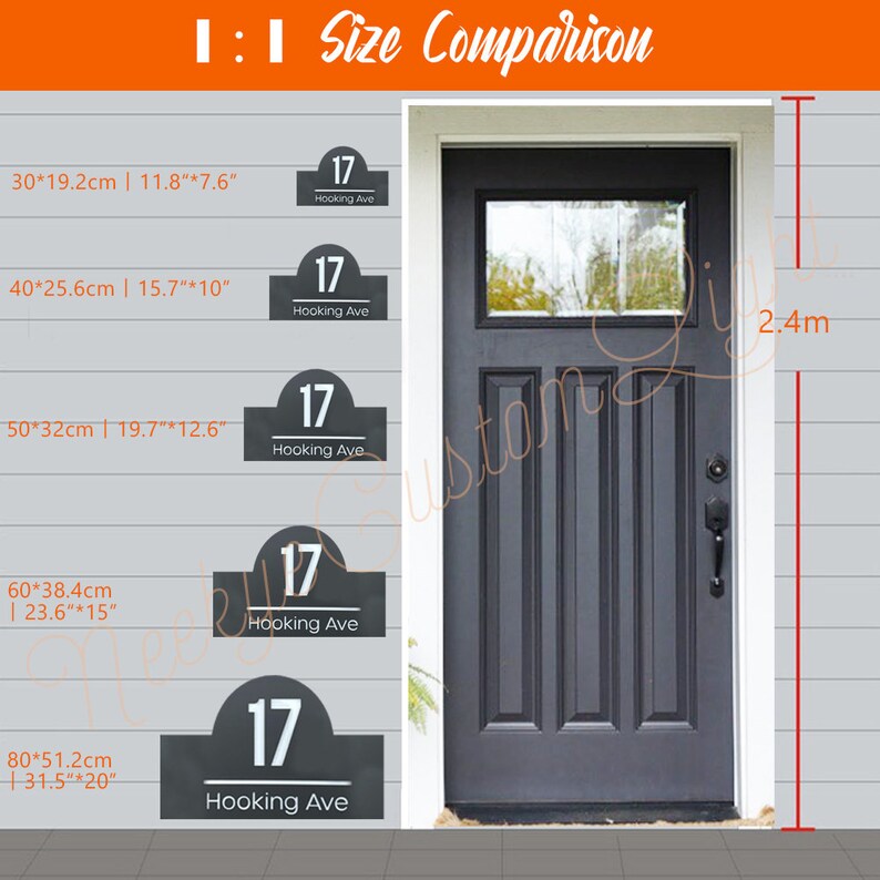 Custom House Number Sign丨 Modern LED Number Box丨personalized - Etsy