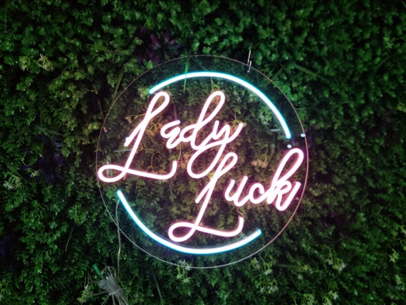 Lady Luck Custom Neon Sign LED Custom Business Logo Flex Neon | Etsy