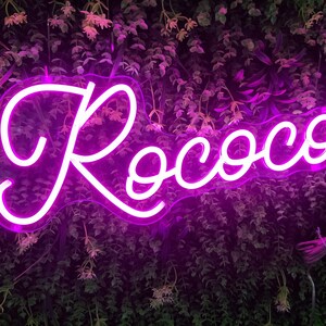 Custom Neon Sign Kids Name Family Name Custom Flex Led Neon Light Baby ...