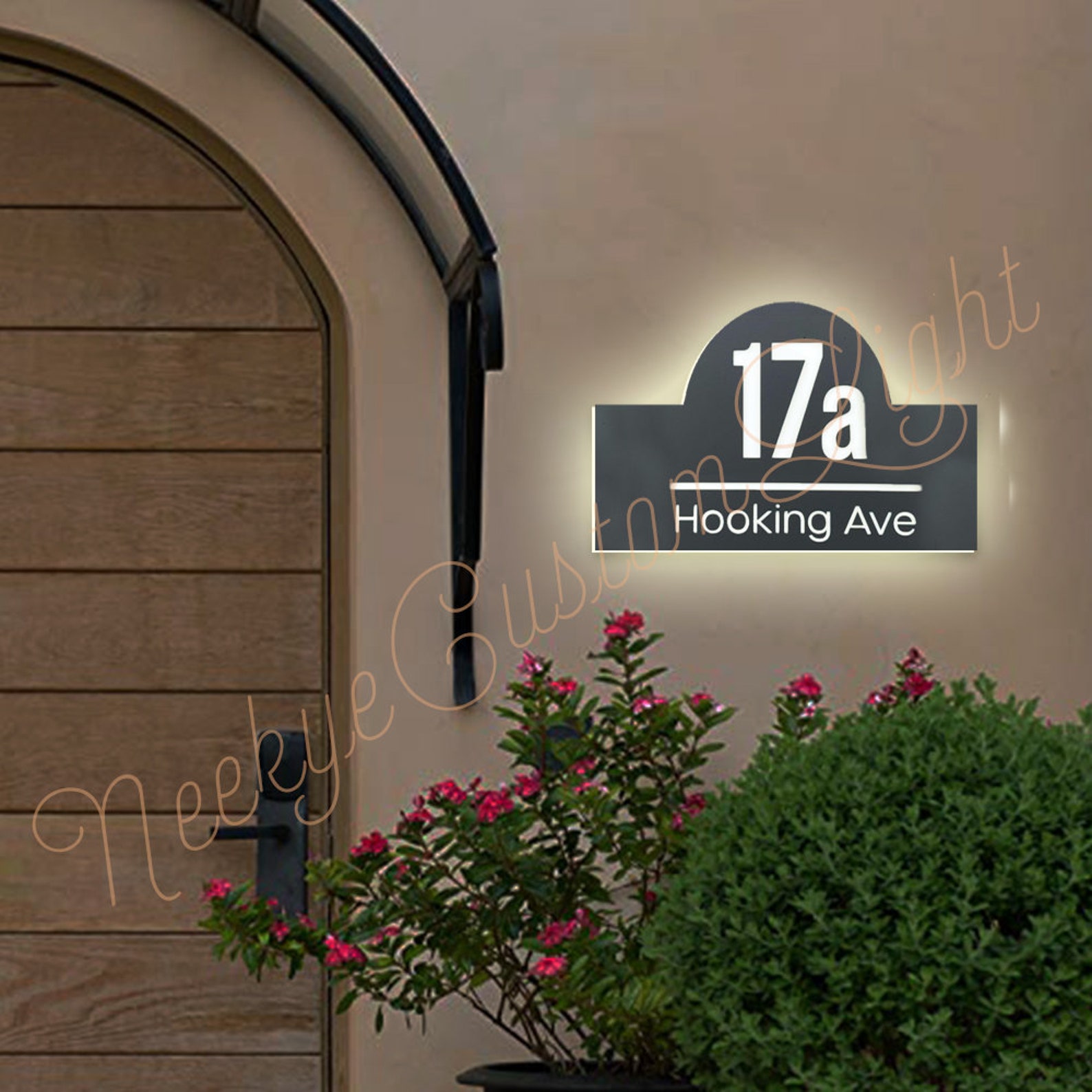 Custom House Number Sign丨 Modern LED Number Box丨personalized - Etsy