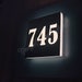 Custom Illuminated LED House Sign丨modern LED House Number丨vertical ...