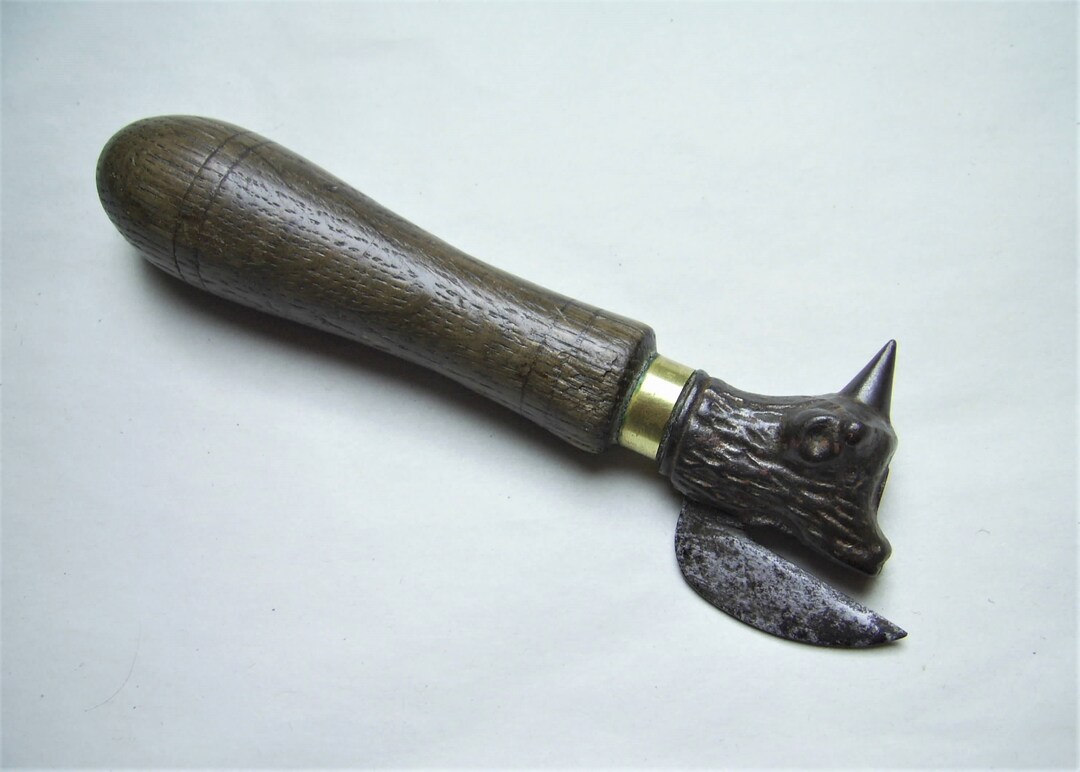 Antique Cast Iron Bully Beef TIN OPENER With Wooden Handle - Etsy